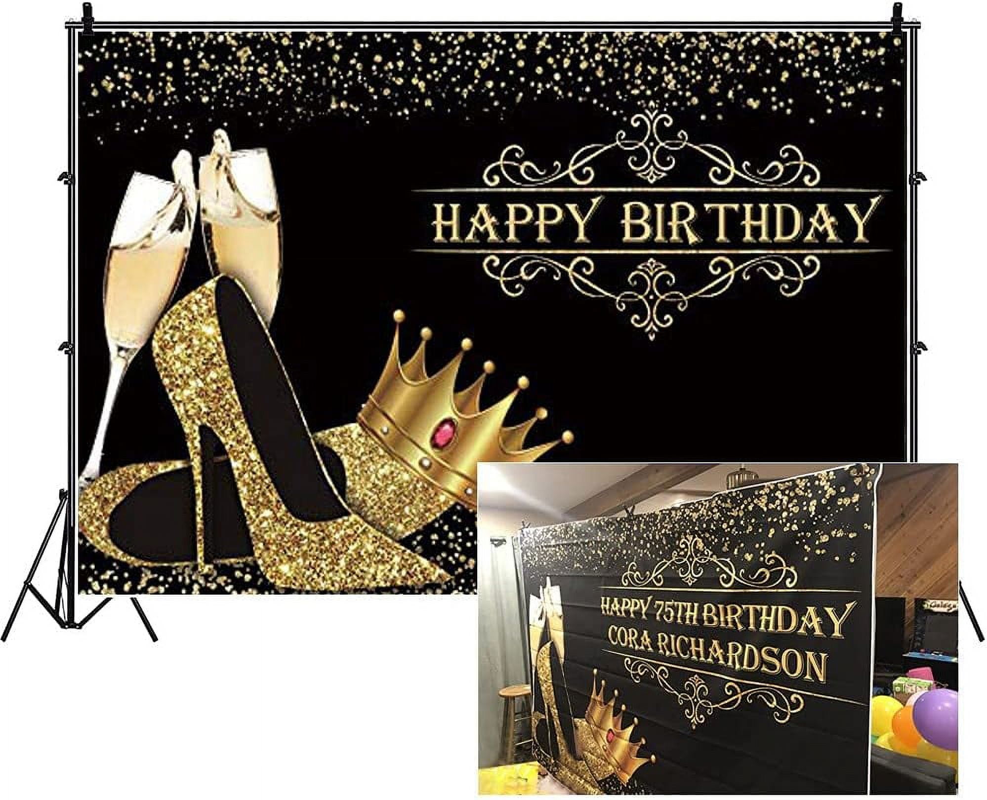 Happy Birthday Backdrop Lady Queen Theme Birthday Party Lady Birthday ...