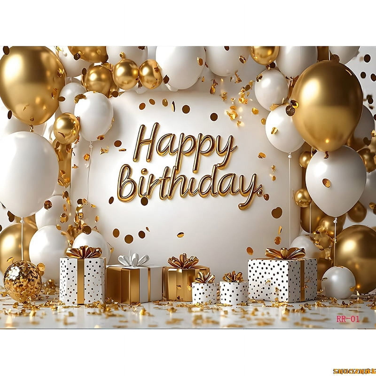 Happy Birthday Backdrop Neon Glow Party Brick Wall Splatter Graffiti ...