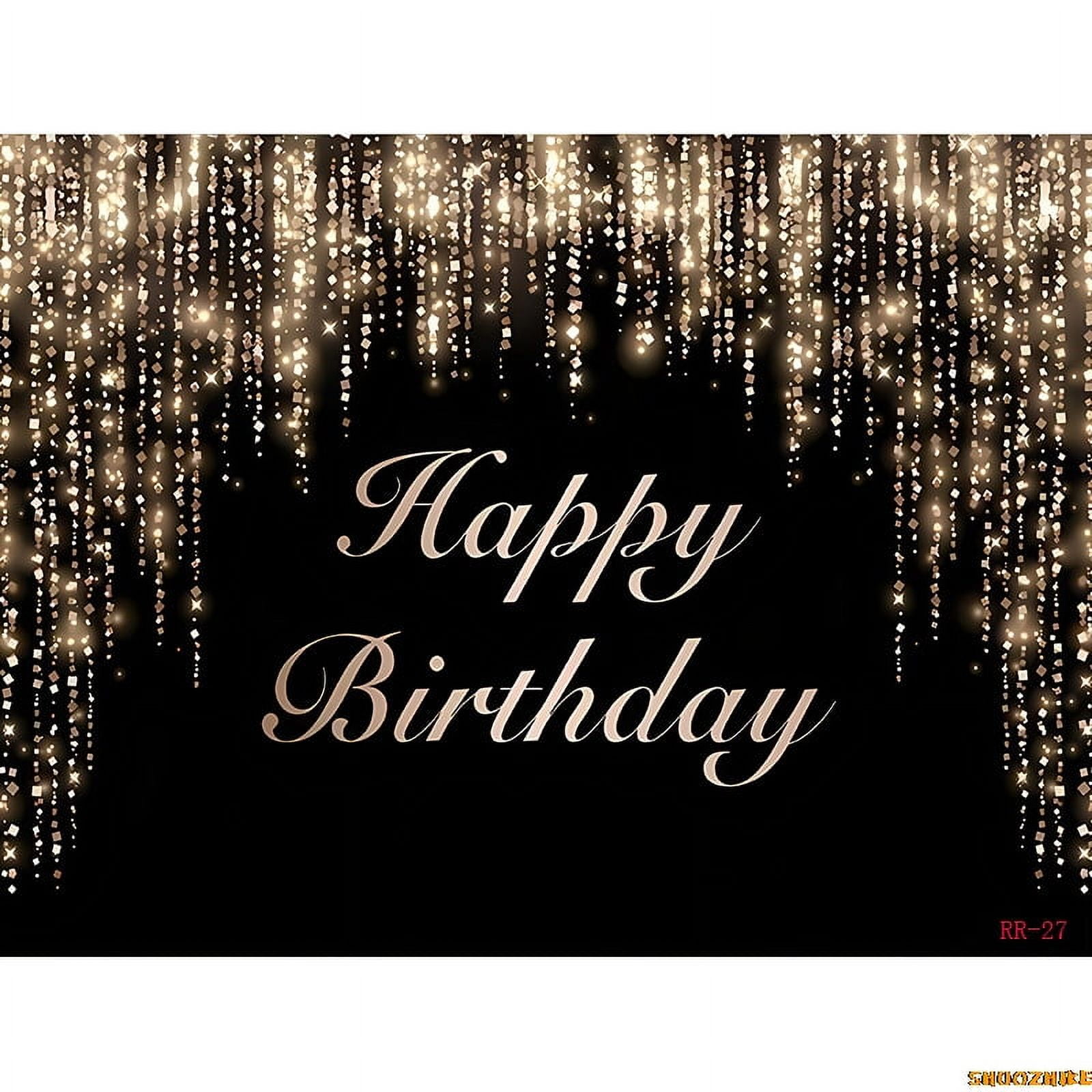 Happy Birthday Backdrop Neon Glow Party Brick Wall Splatter Graffiti ...