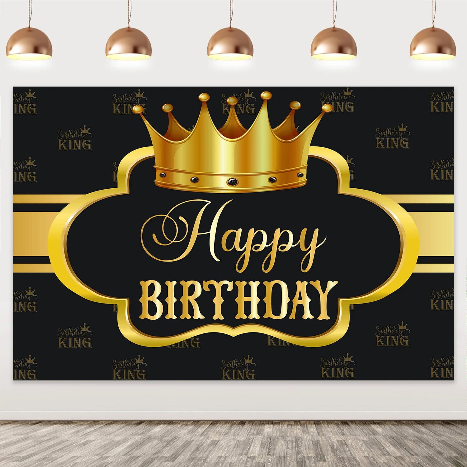 Happy Birthday Backdrop Prince King Crown Photography Background ...