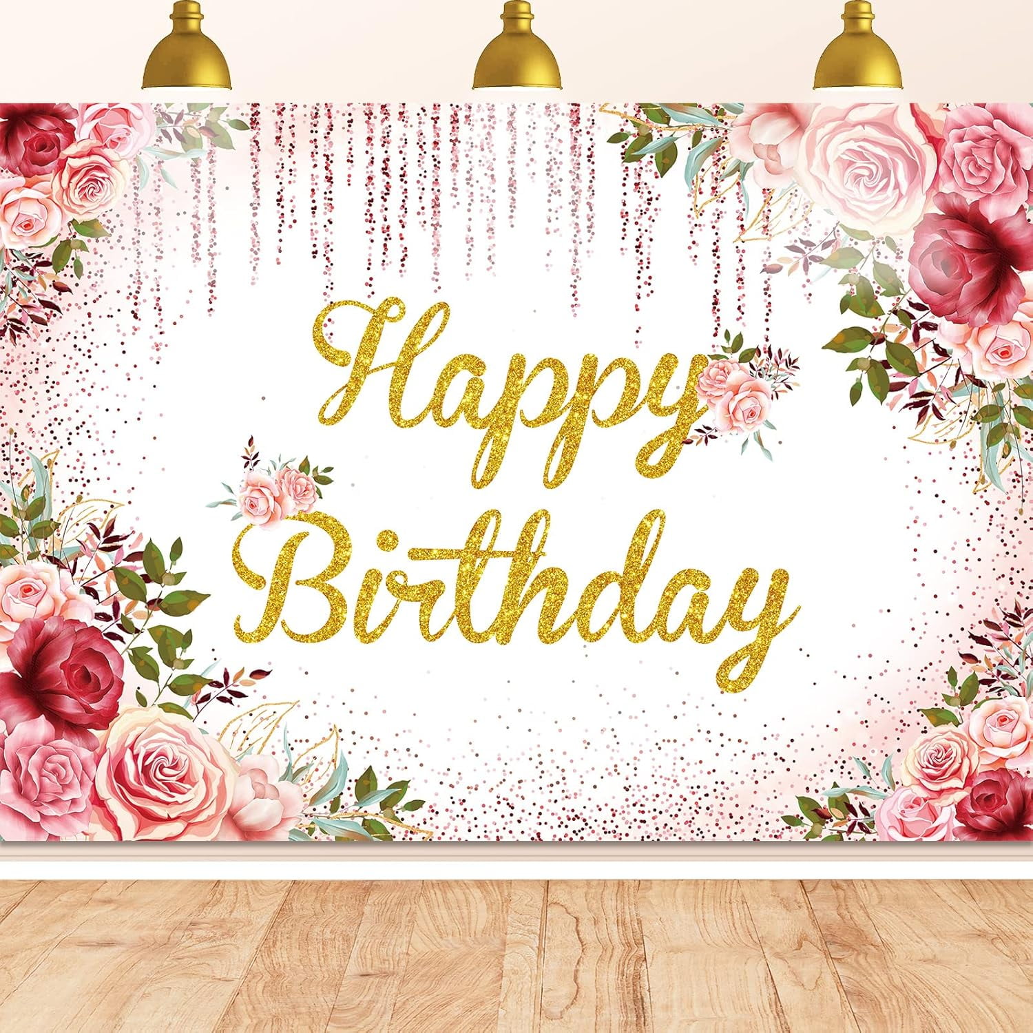 Happy Birthday Backdrop, Rose Backdrop Rose Happy Birthday Backdrop ...