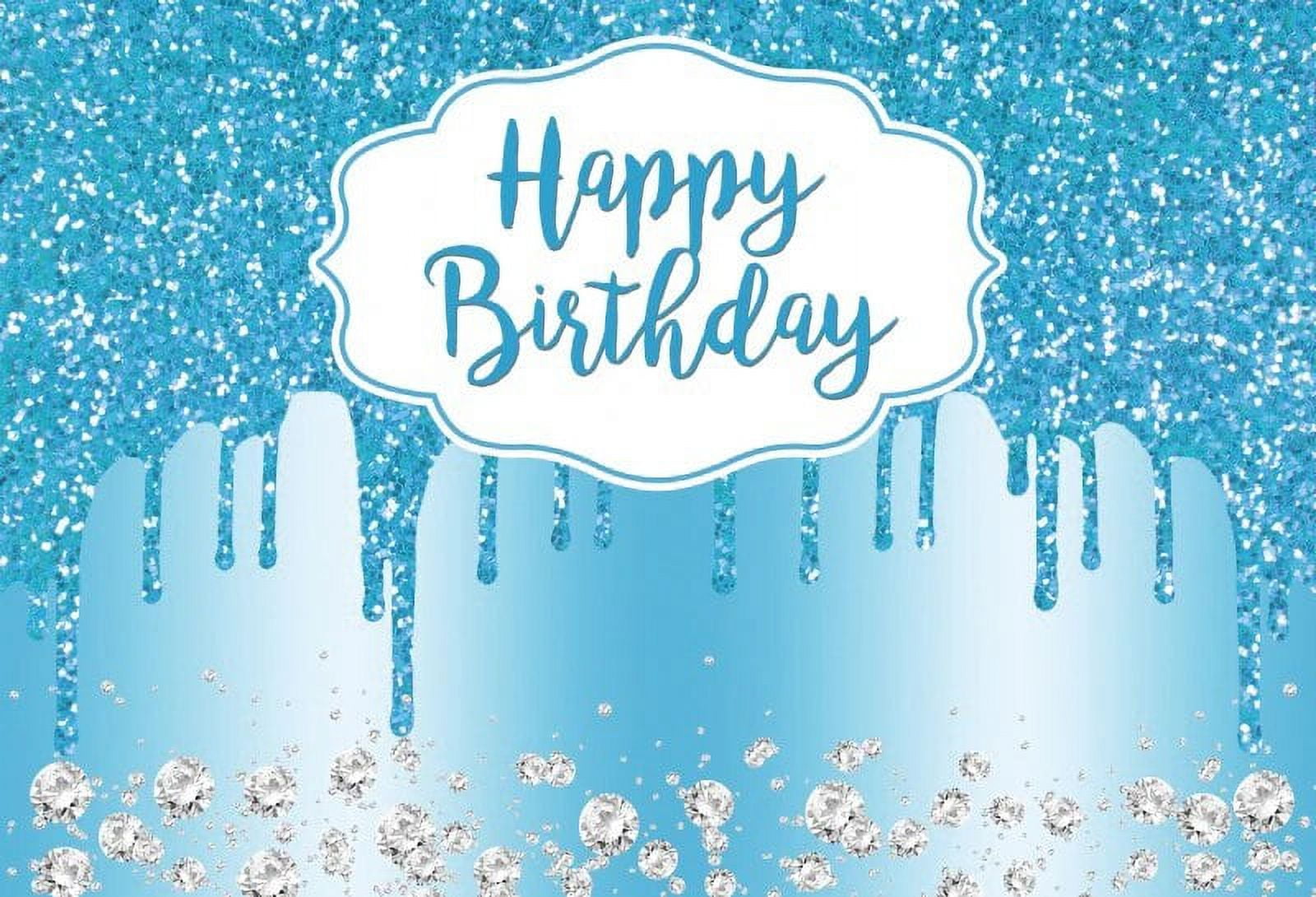 Happy Birthday Backdrop Sparkling Diamonds Glitter Tassel Girl Women ...