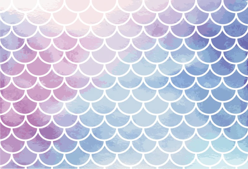 Happy Birthday Backdrops Fish Scales Seaweed Pearl Bubbles Glitters ...