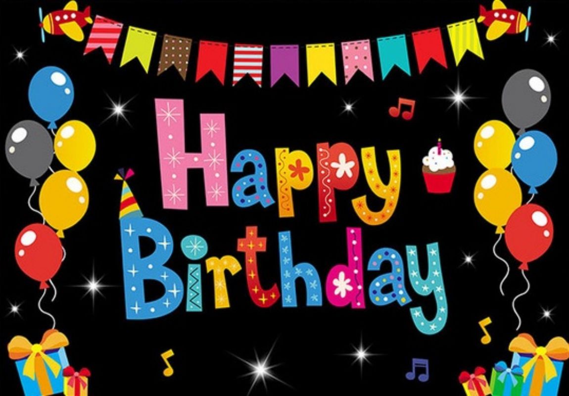 Happy Birthday Background Baby Shower Surprise Custom Backdrop Blue ...