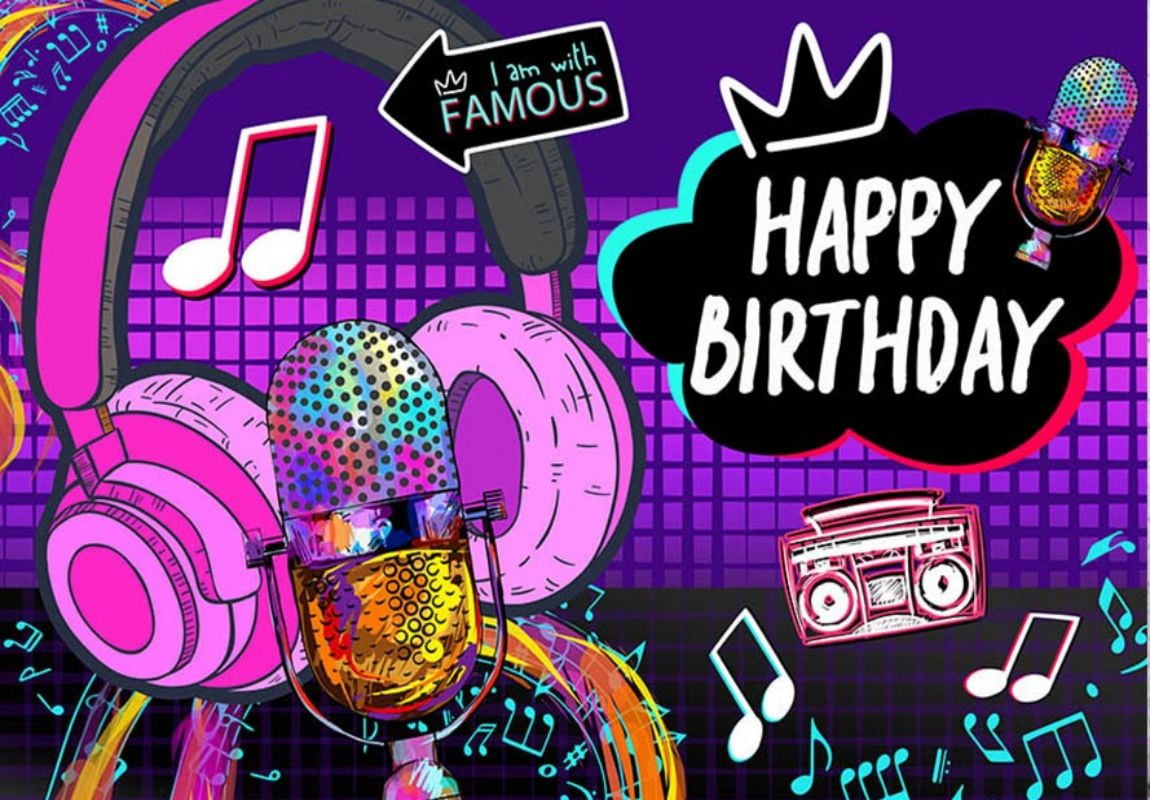 Happy Birthday Background Baby Shower Surprise Custom Backdrop Blue ...