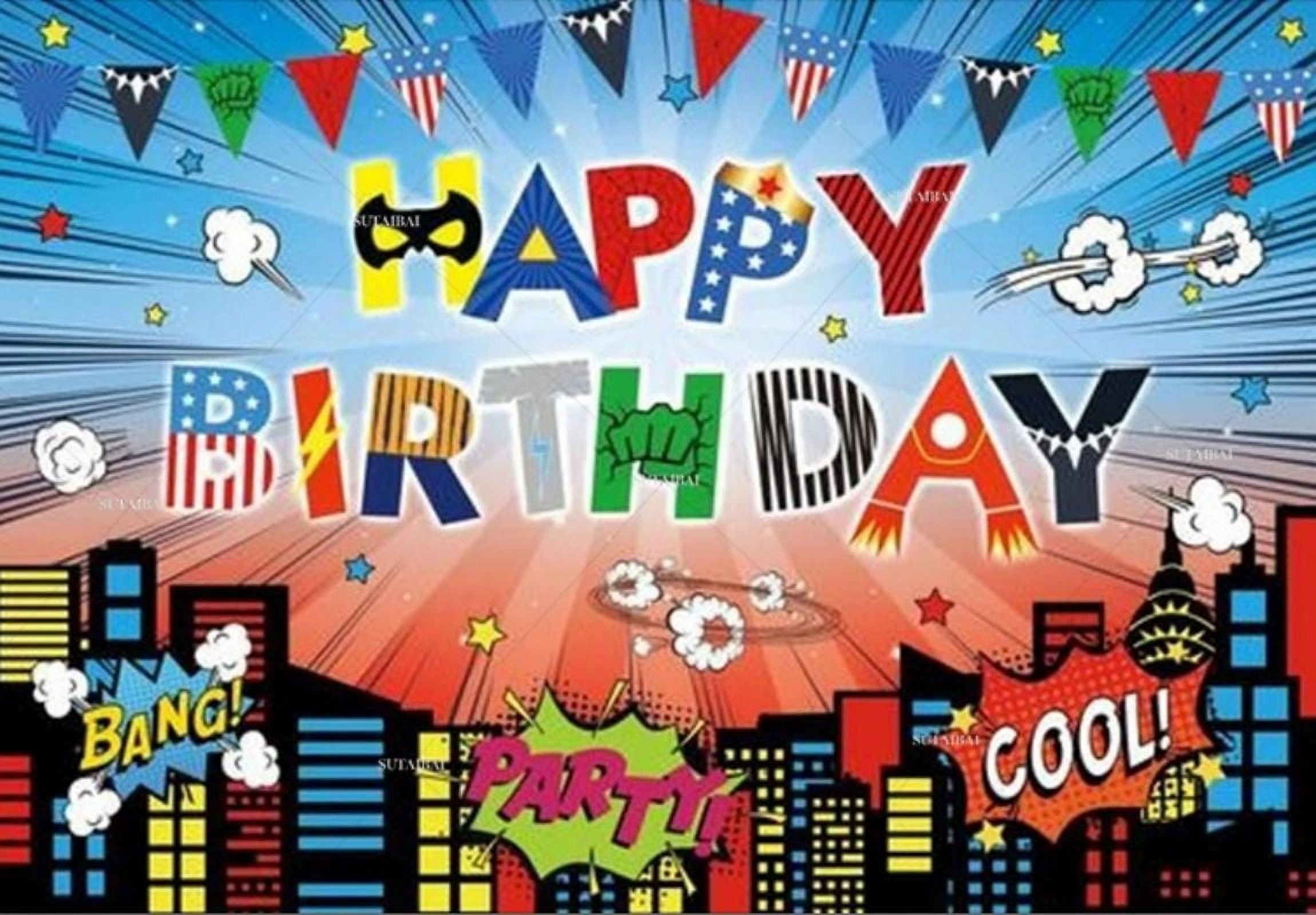 Happy Birthday Background Baby Shower Surprise Custom Backdrop Blue ...