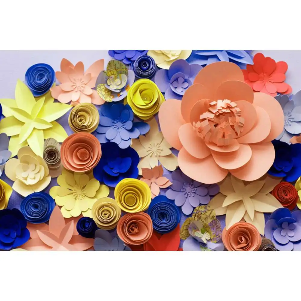 Paper Flowers Wall Backdrop Photography Mother's Day Birthday Party ...