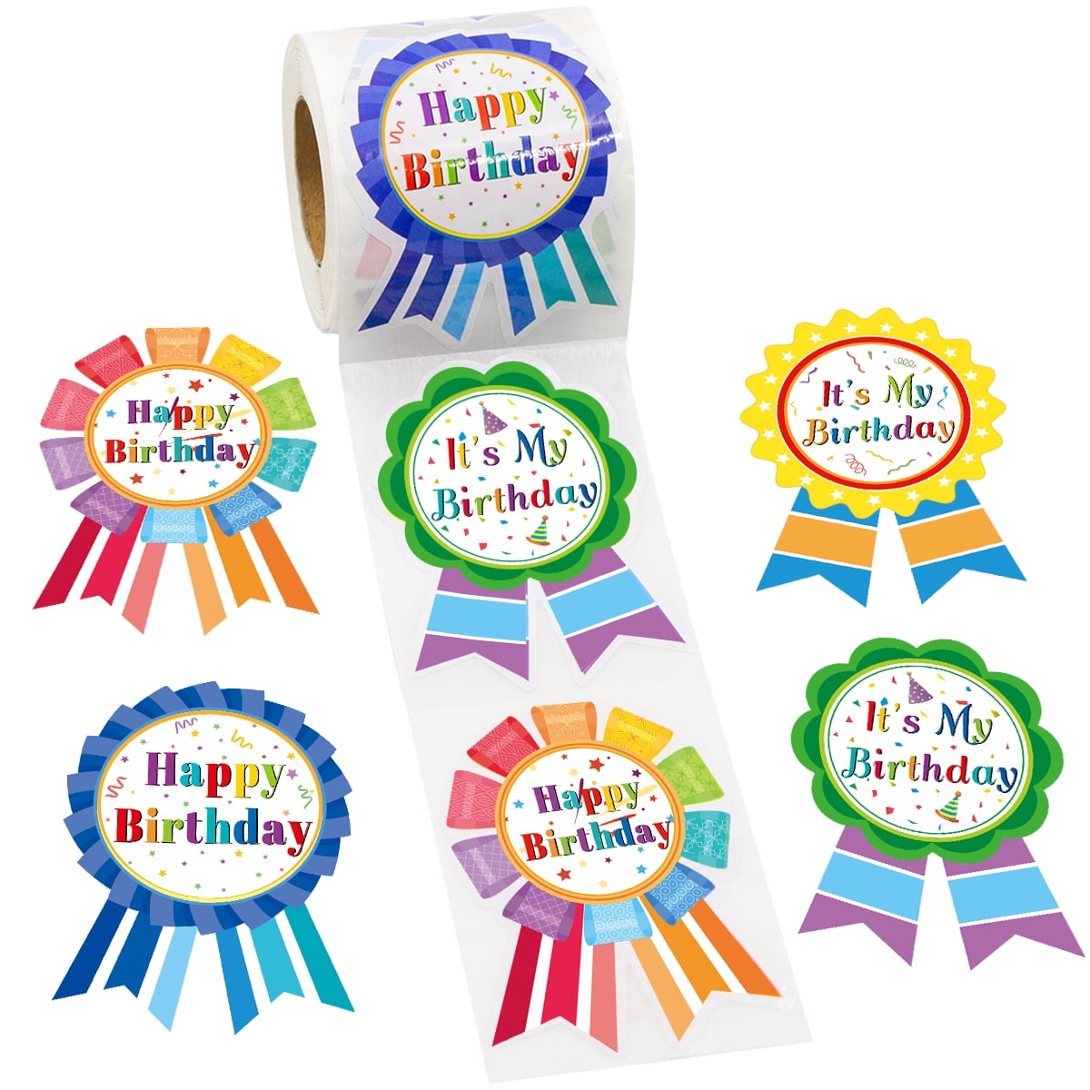 Happy Birthday Badge Stickers It's My Birthday Stickers for Kids Home ...