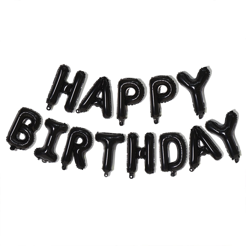 Happy Birthday Balloon Banner Party 16 Inch 3D Aluminum Foil Balloon ...