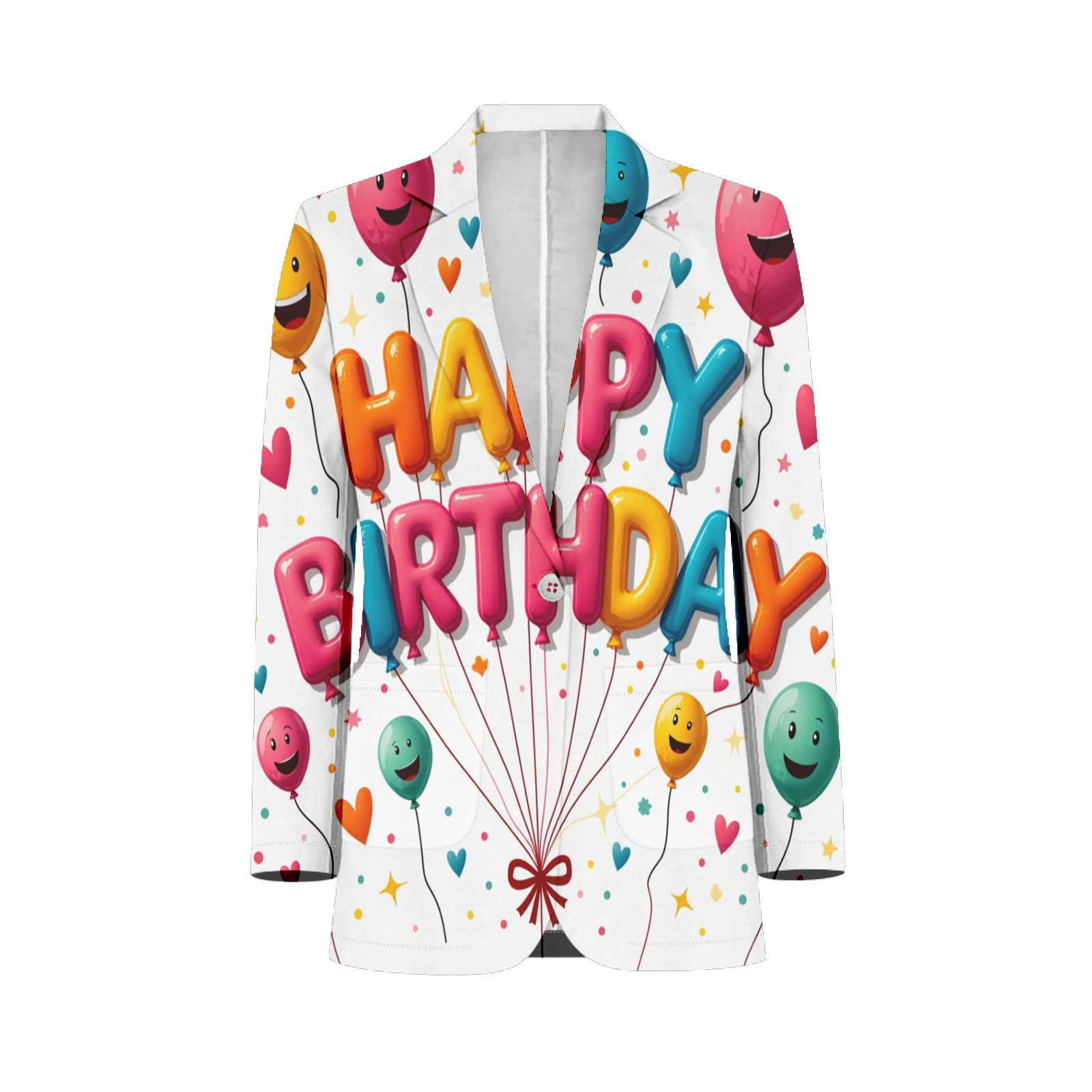Happy Birthday Balloon Celebration! Customized Men's Suits full man ...
