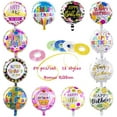 Happy Birthday Balloons, 18 in, 50 pcs with Ribbons - Walmart.com