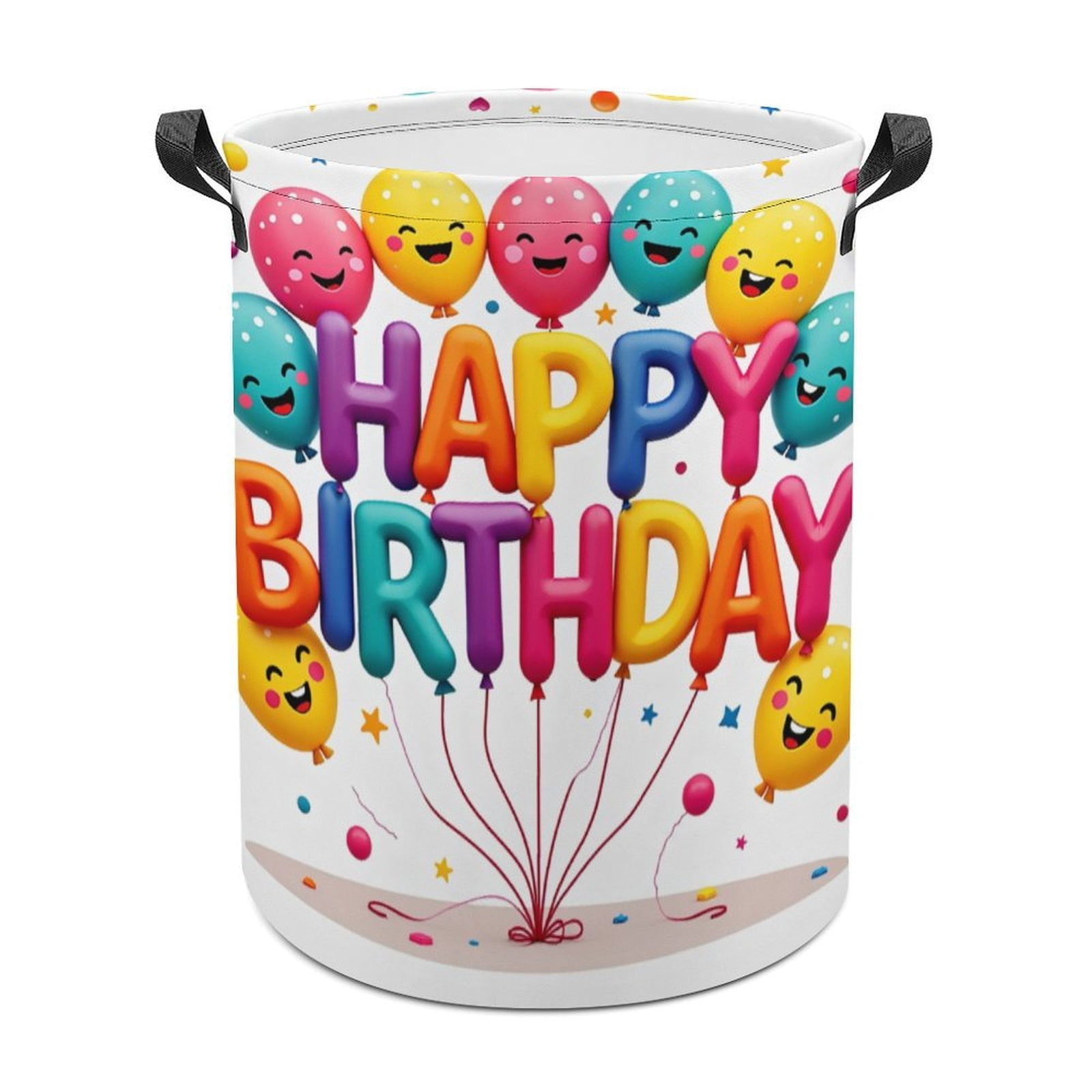 Happy Birthday Balloons Cheerful Celebration Large Dirty Clothes Hamper ...