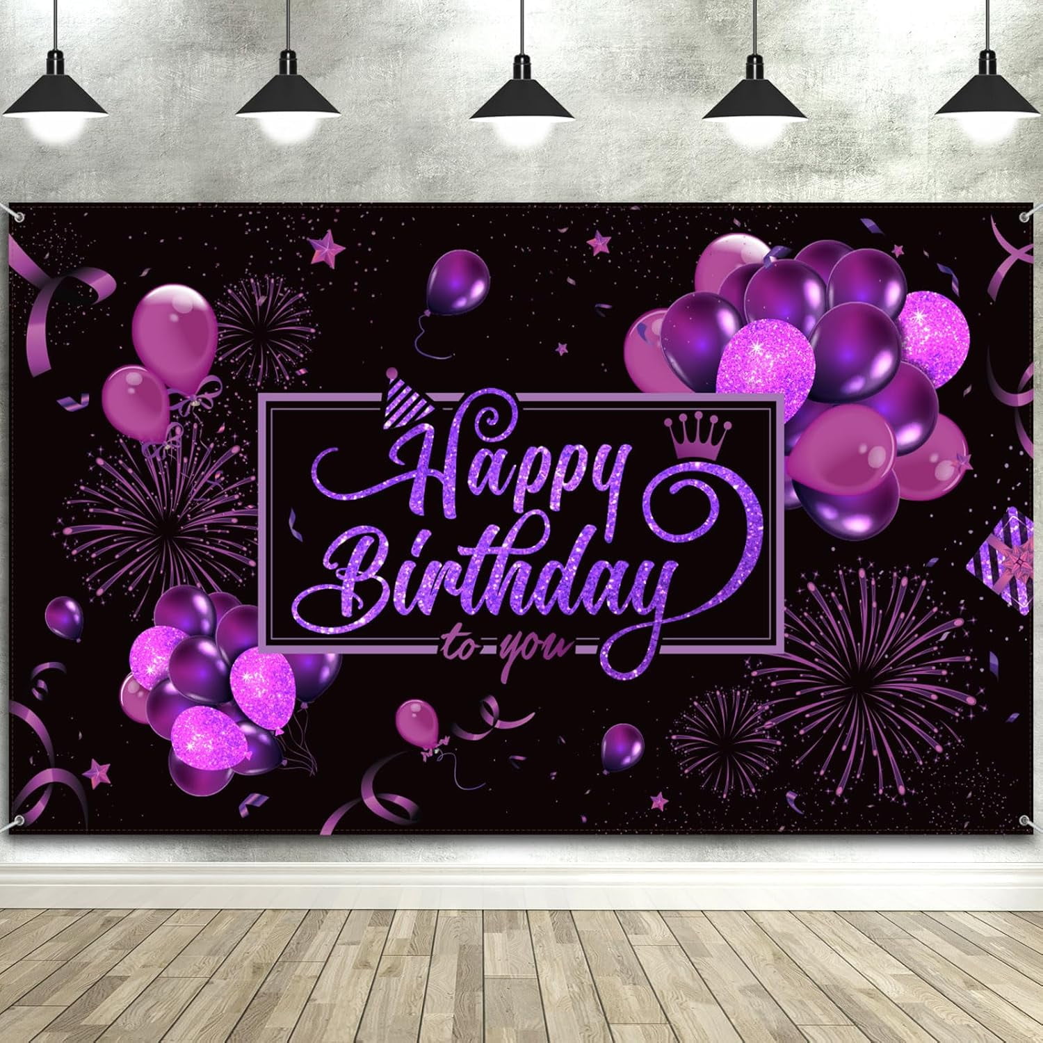 Happy Birthday Banner Backdrop 71 x 45 in - Large Happy Birthday Sign ...
