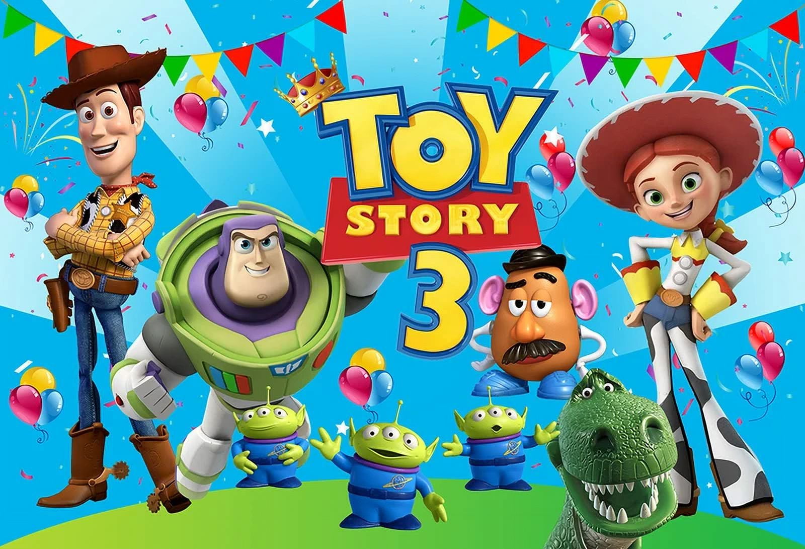 Happy Birthday Banner Backdrop 7x5FT Toy Story Clouds Background for ...