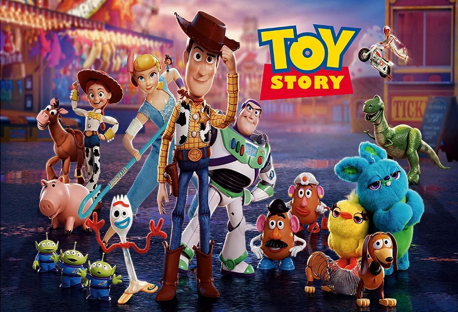 Happy Birthday Banner Backdrop 7x5FT Toy Story Clouds Background for ...