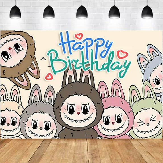 Happy Birthday Banner & Backdrop Kit - Colorful Party Wall Decor with ...