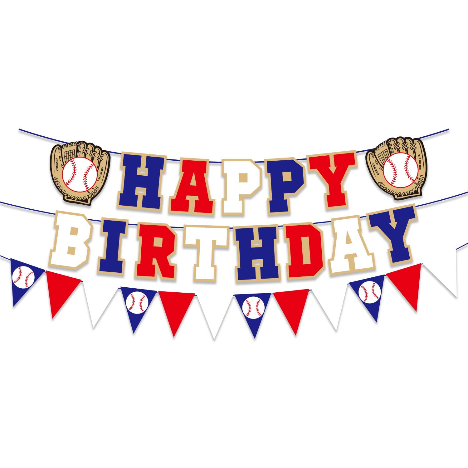 Happy Birthday Banner for Baseball Birthday Decorations, Sports Theme ...