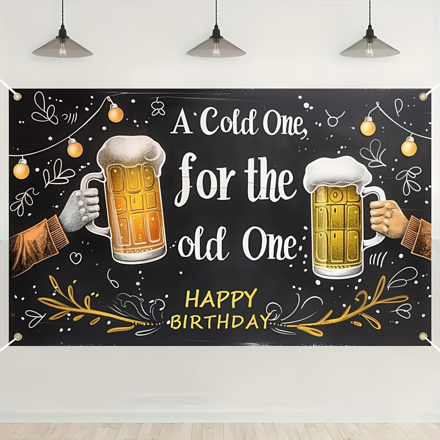 Happy Birthday Banner Beer-Themed Birthday Banner Beer Decorations ...