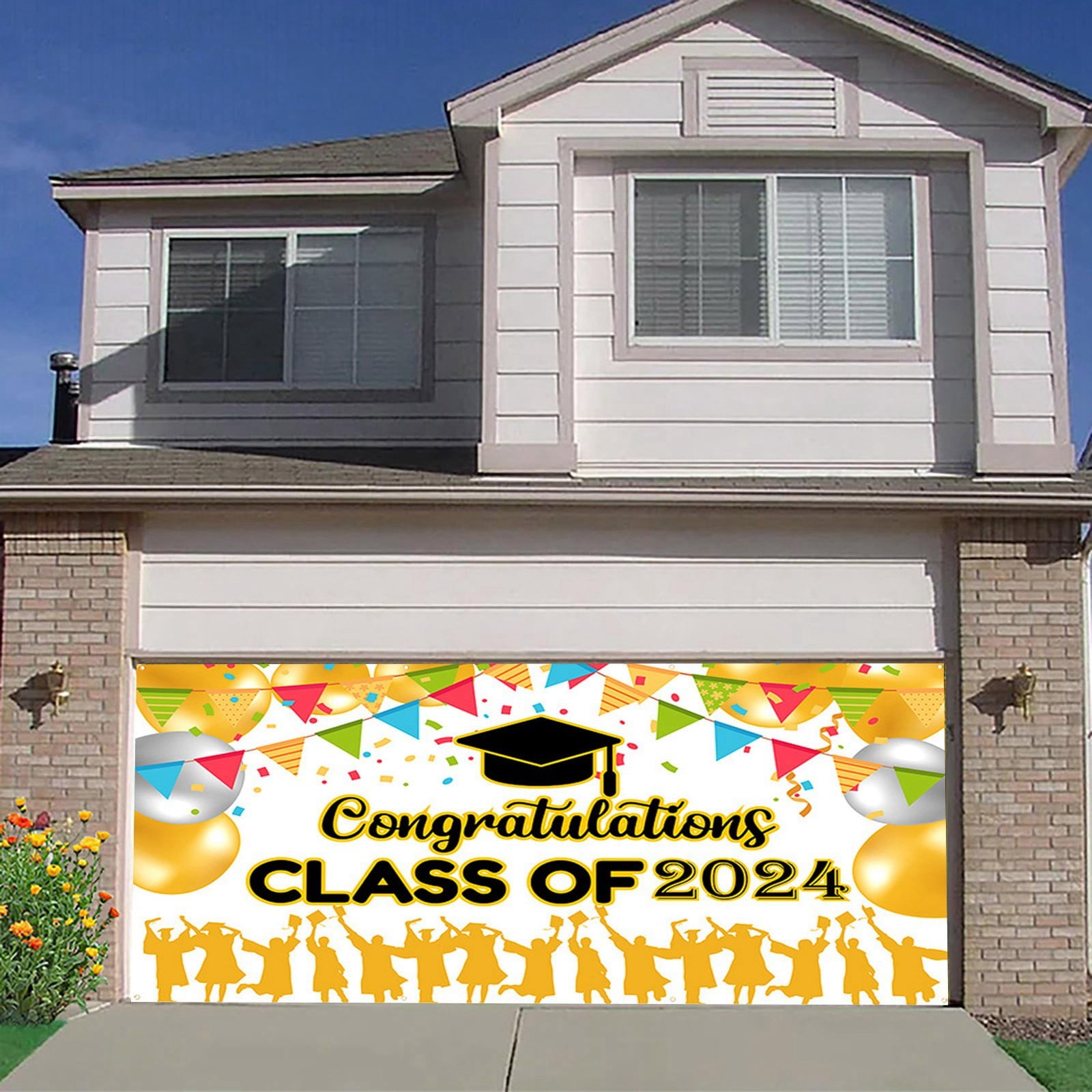 Happy Birthday Banner Graduation Season Garage Background Cloth ...