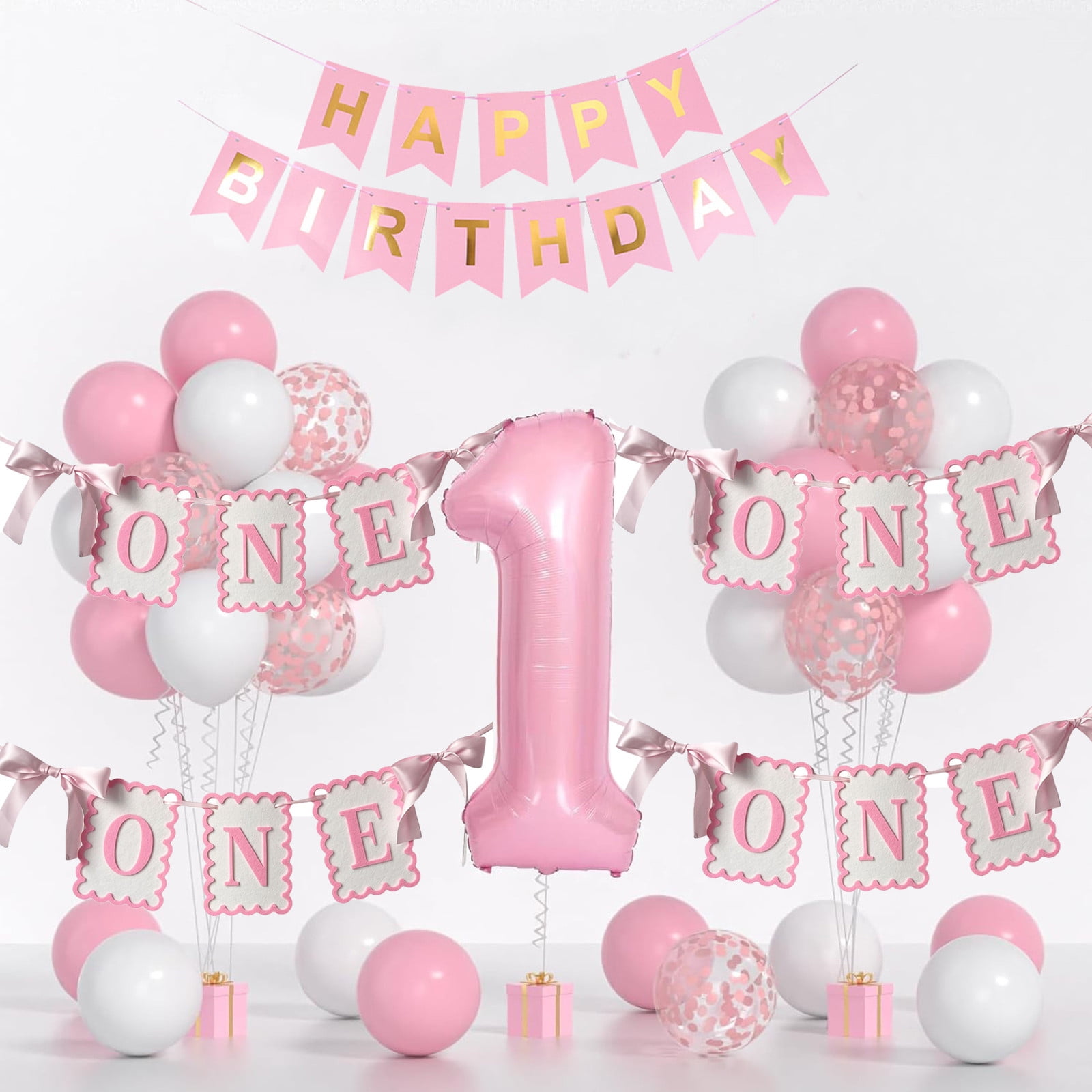 Happy Birthday Banner Weekend Party Decoration ONE Alphabet Birthday ...