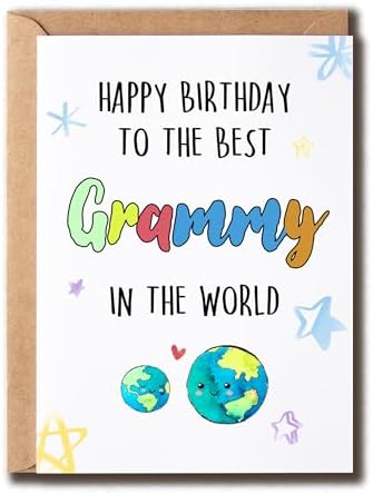 Happy Birthday To The Best Grammy in the world - birthday card for ...