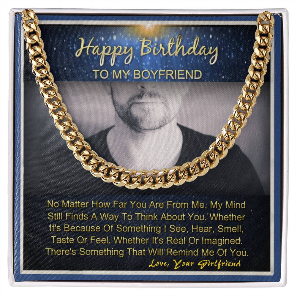 Happy Birthday To My Boyfriend Gifts For Him Cuban Link Necklace ...