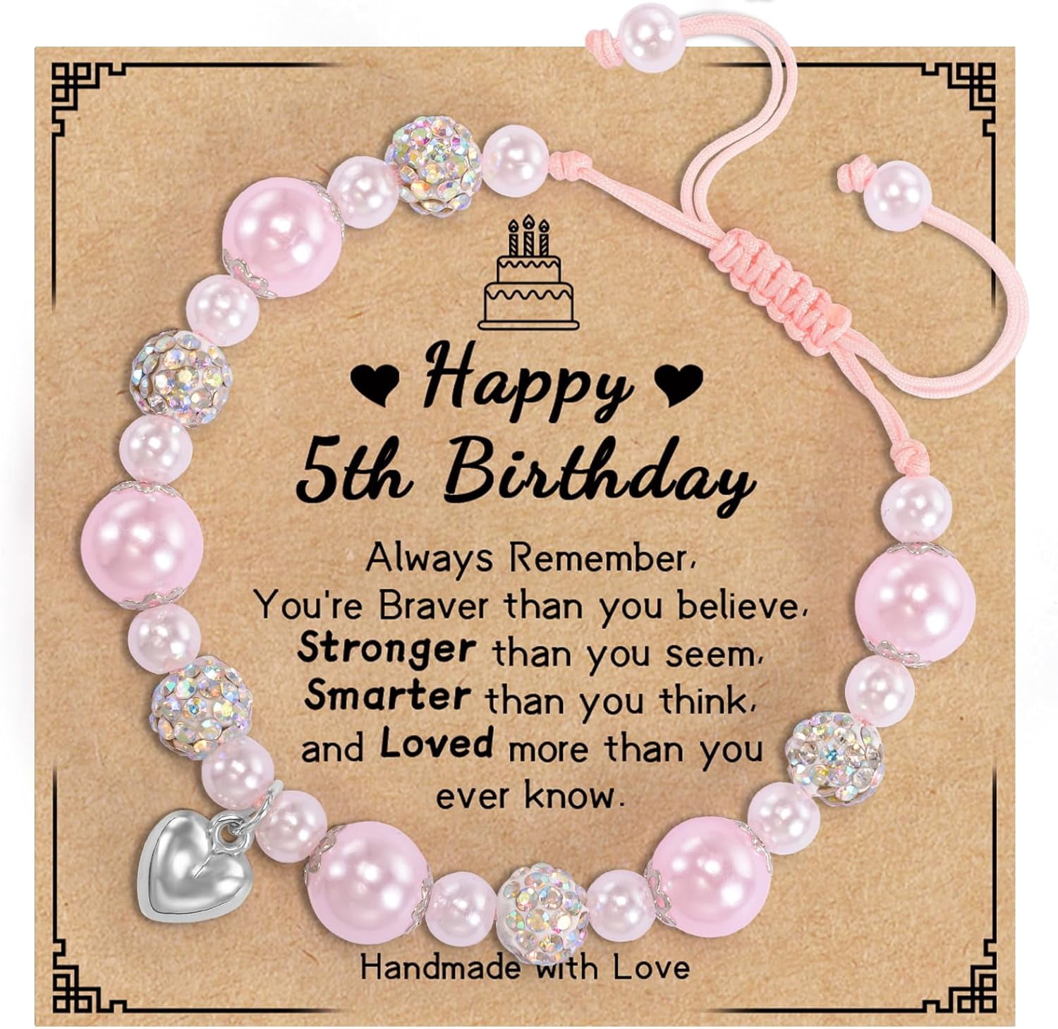 Happy Birthday Bracelet Gifts for 5-7 Year Old, Natural Stone Bracelets ...