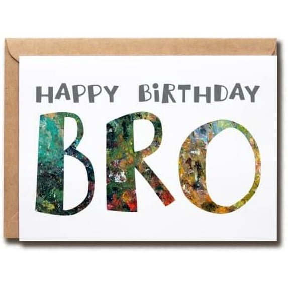 Happy Birthday Bro - Bro Birthday Card - Bro Card - Card For Bro Modern ...