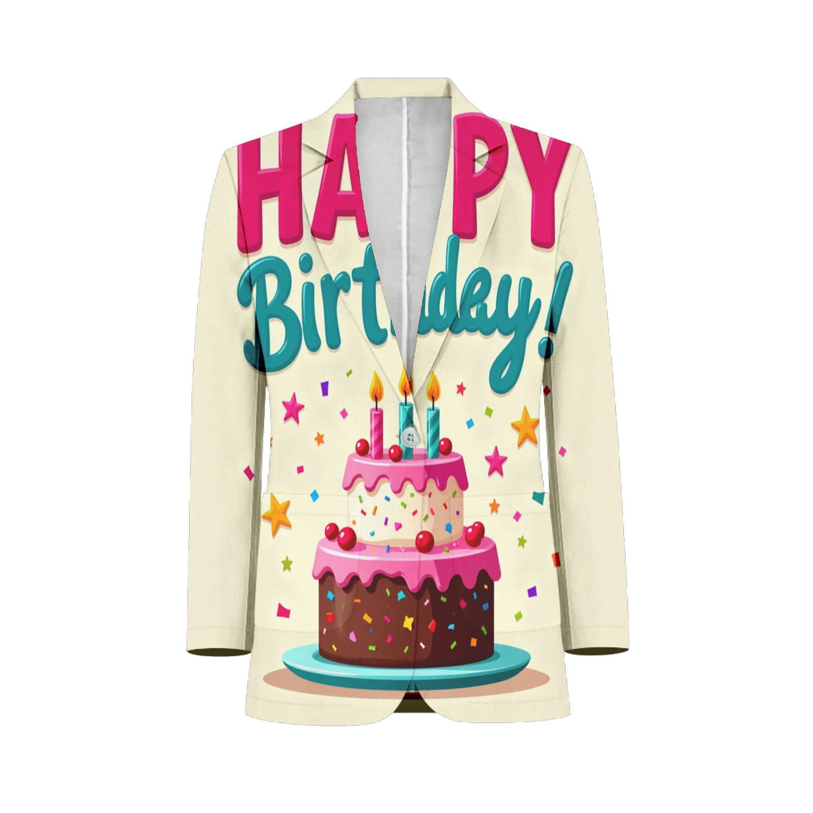 Happy Birthday Cake Celebration Joy Mens Suits Shawl Collar Slim Fit ...