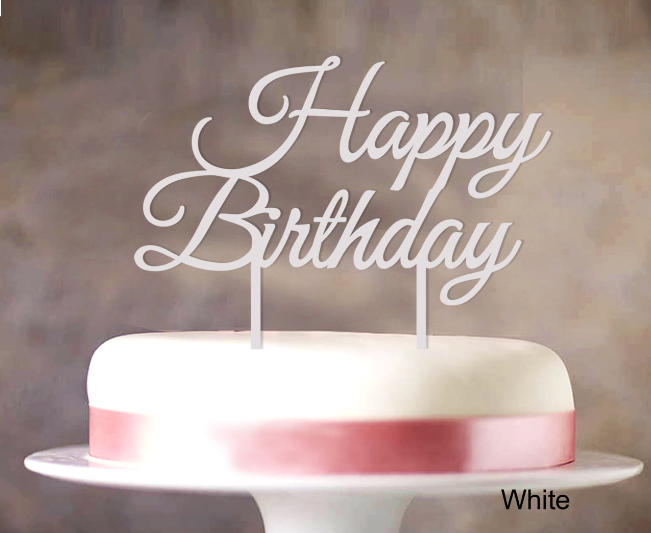"Happy Birthday Cake Topper Custom Cake Topper Cake Decoration Color ...