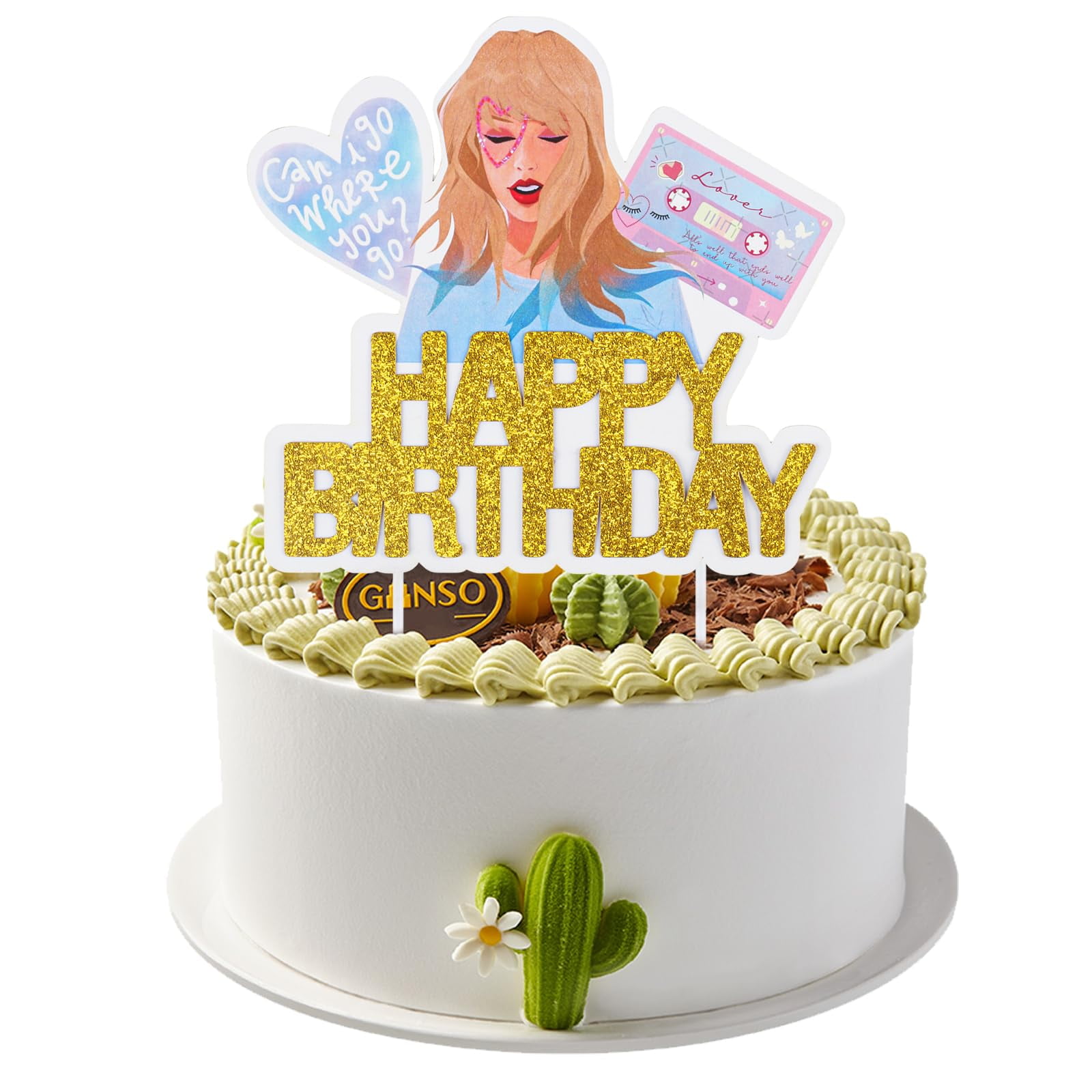 Happy Birthday Cake Topper, Singer Birthday MDH1Decoration, Party ...