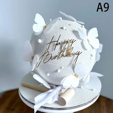Gold Acrylic Cake Toppers Decorations, Full Alphabets Set for Name ...
