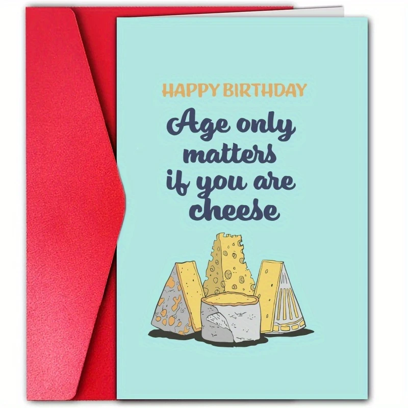 Happy Birthday Card – "Age Only Matters If You Are Cheese" Funny ...