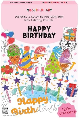 Happy Birthday Card Art Kit – DIY Coloring Craft Kit for Kids | DIY ...