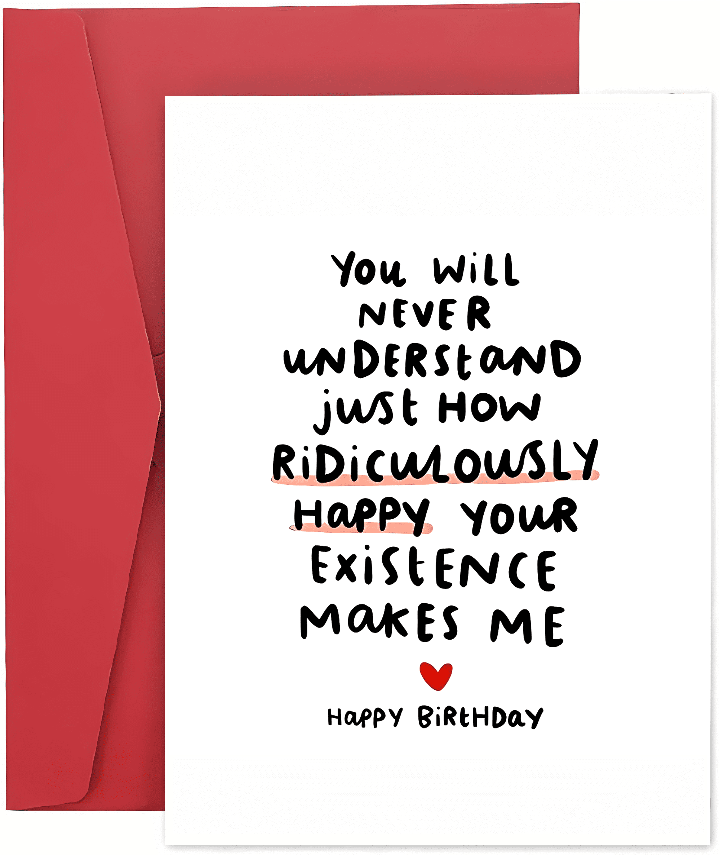 Happy Birthday Card – Funny Handwritten Style – You Make Me ...