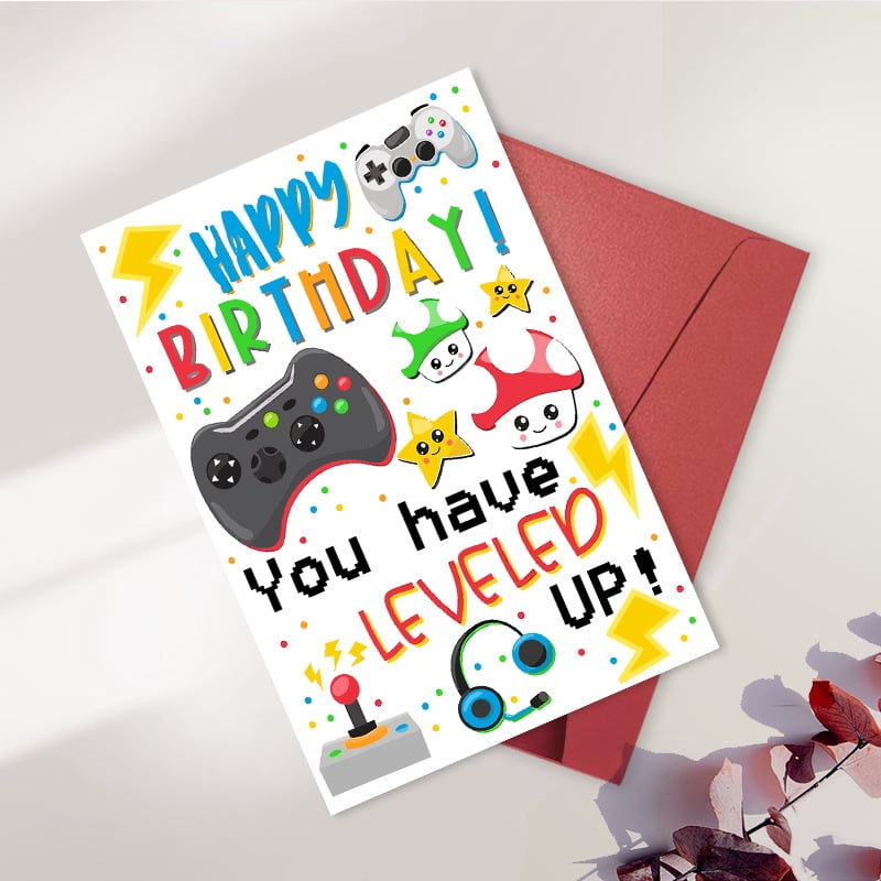 Happy Birthday Card for Gamers – "You Have Leveled Up!" – Fun Gaming ...