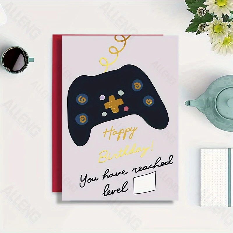 Happy Birthday Card for Gamers – "You Have Reached Level" Design – Fun ...
