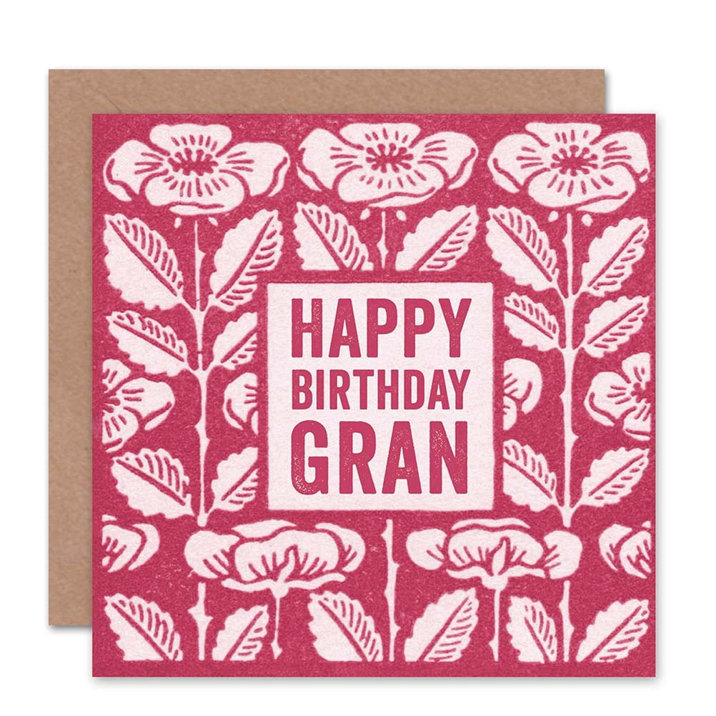 Happy Birthday Card Gran Granny Faded Rose Design Greetings Card Plus ...