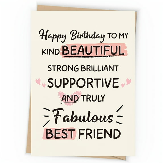 Happy Birthday Card for Best Friend – Beautiful and Supportive Design ...