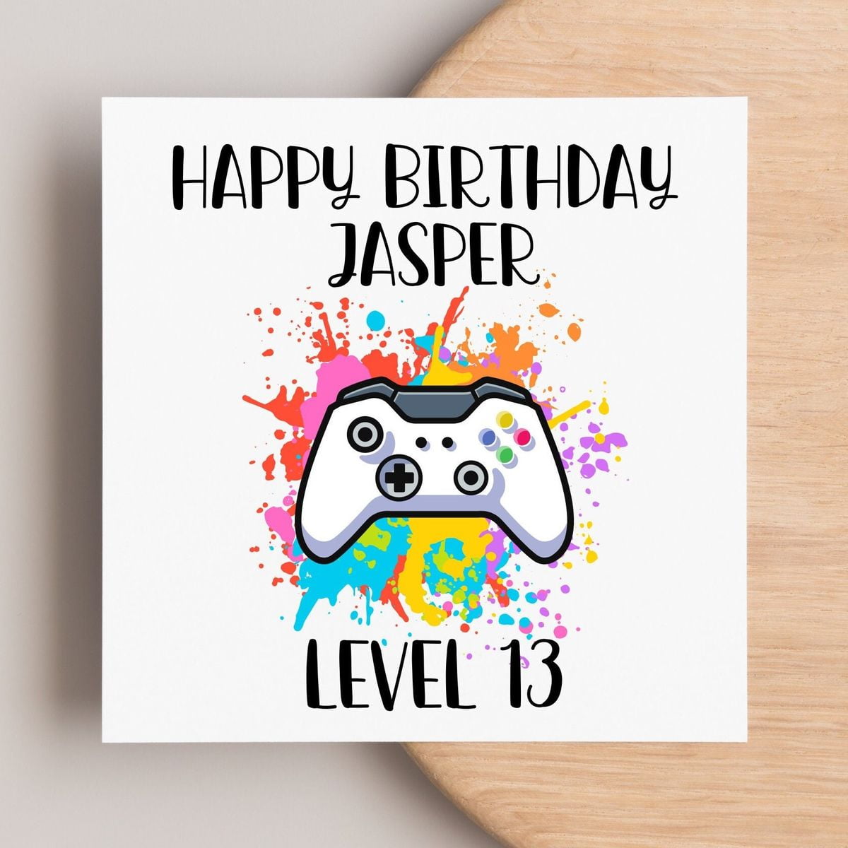 Happy Birthday Card for Gamers - Customizable Name Design with Game ...