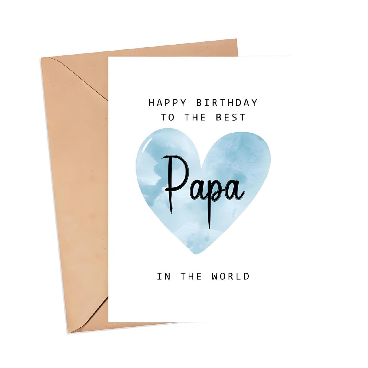 Happy Birthday Card for Papa - Heart Design - Perfect Gift for ...