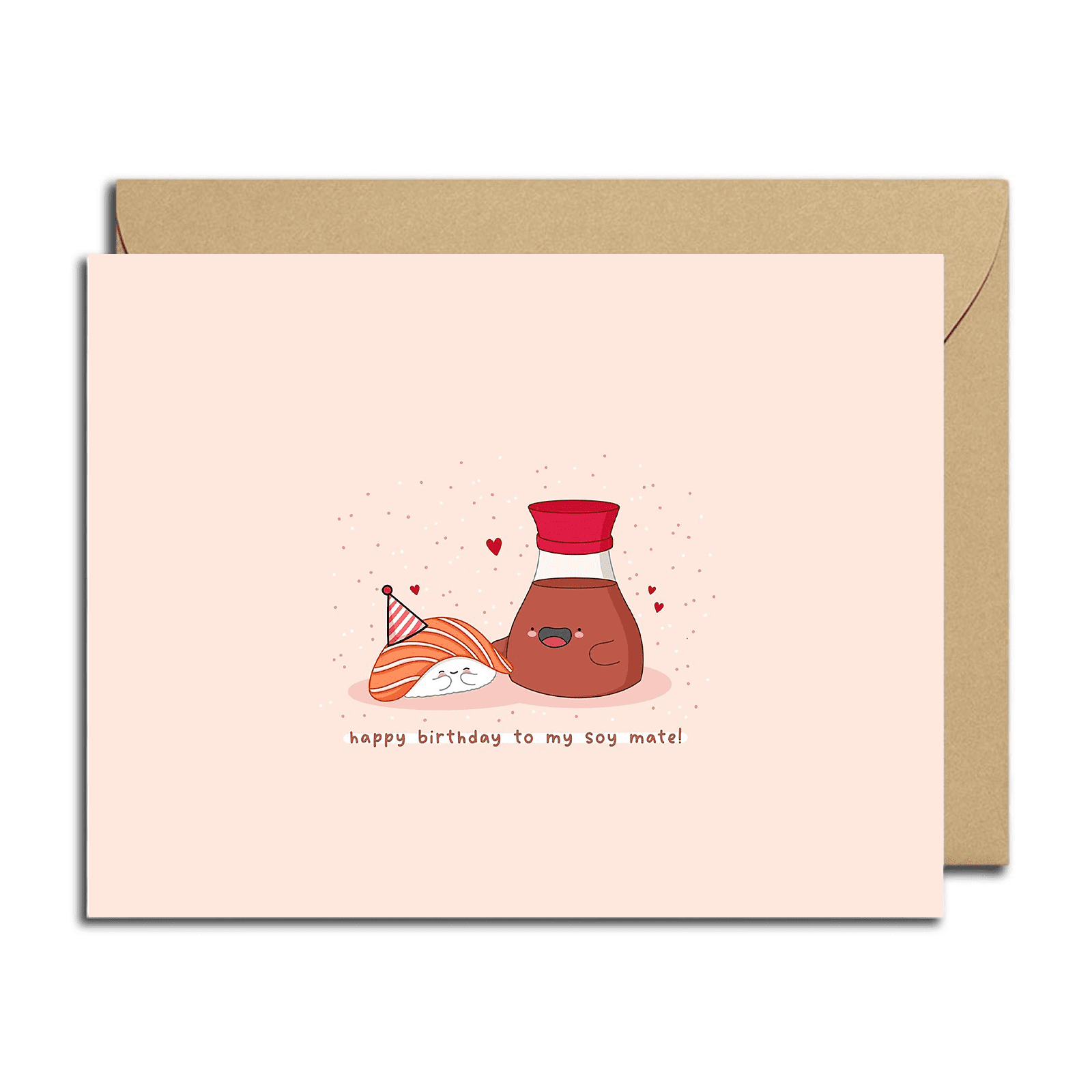 Happy Birthday Card for Sushi Lovers – Adorable Soy Sauce and Sushi ...