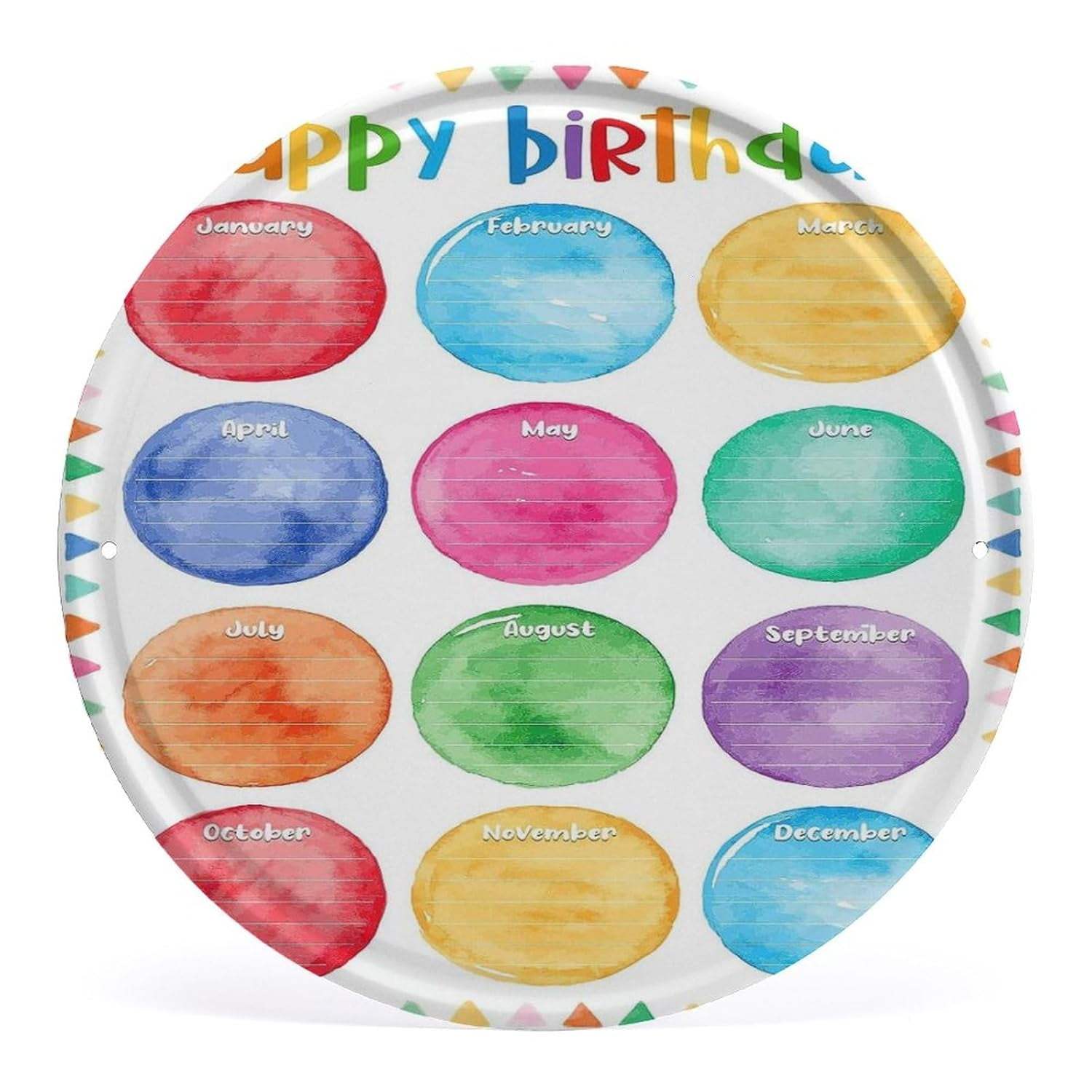 Happy Birthday Chart Letter A4 Birthday Poster For Classroom ...