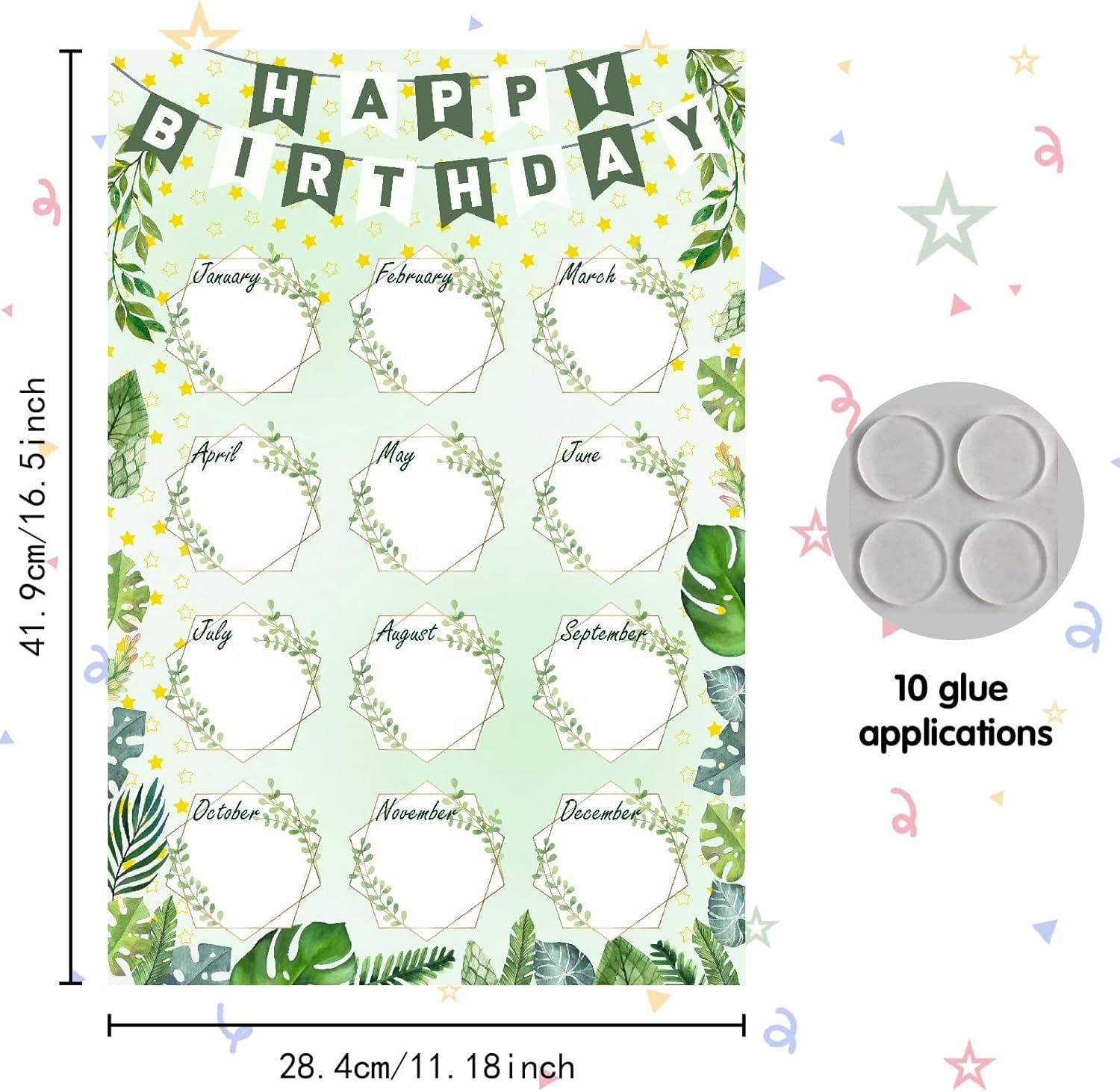 Happy Birthday Classroom Poster Boho Birthday Calendar Chart Paper ...