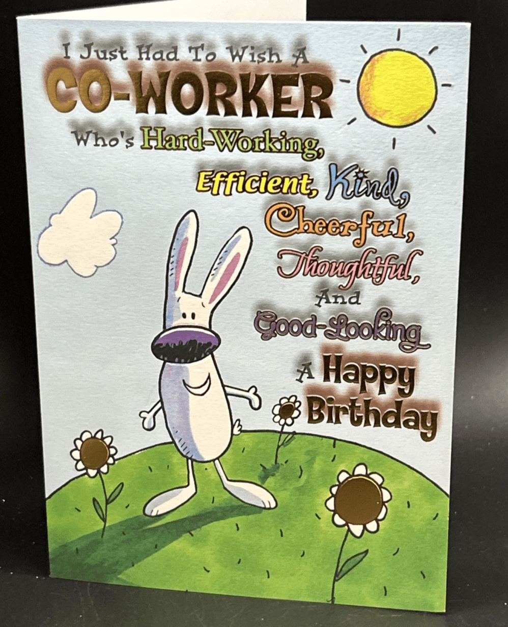 Happy Birthday Co-Worker Greeting Card w/Envelope - Walmart.com
