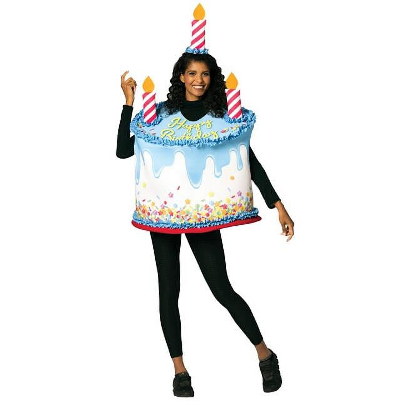 Happy Birthday Confetti Cake with Candle Costume - Walmart.com