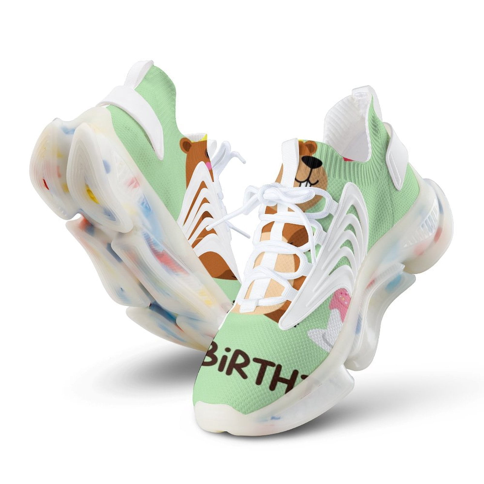 Happy Birthday Cute Cappy Beaver! Walking Shoes for Men Woman ...