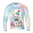 Happy Birthday Cute Puppy Bichon Frise with Cake Gifts Party Hat All ...