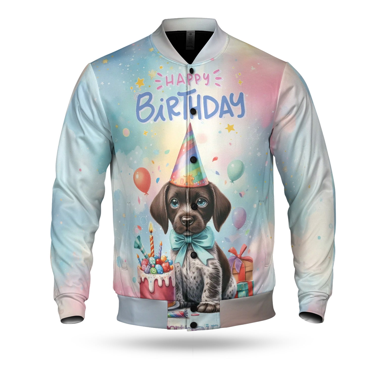 Happy Birthday Cute Puppy German Shorthaired Pointer with Cake Gifts ...