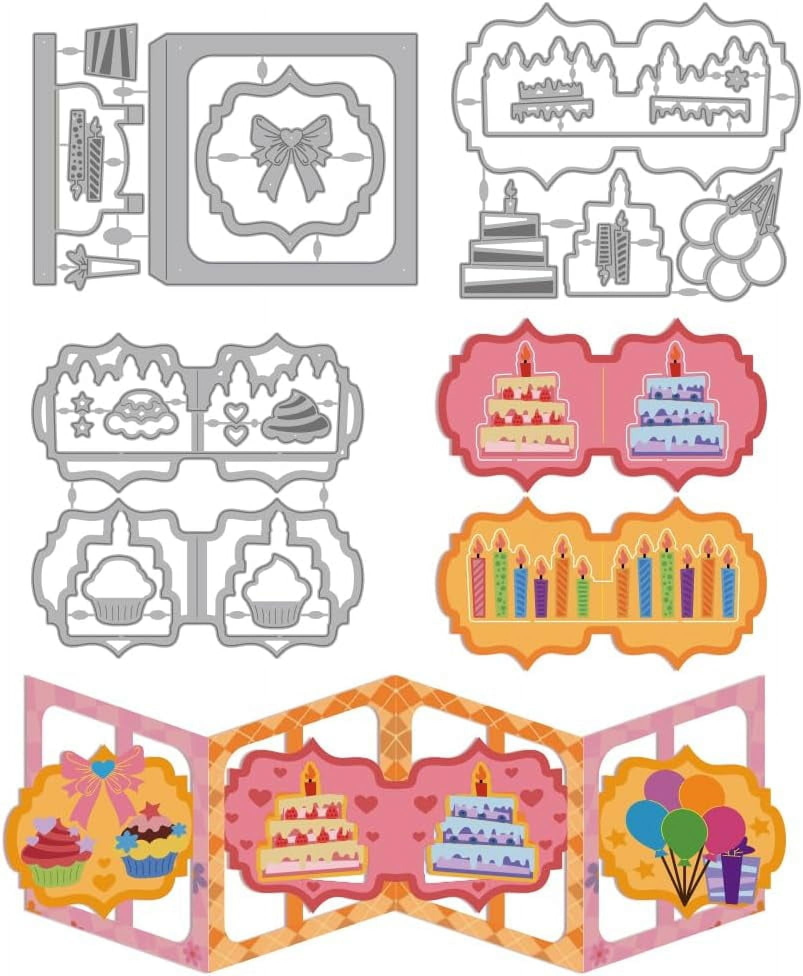Happy Birthday Cutting Die Birthday Party Theme Metal Die Cuts Cake ...